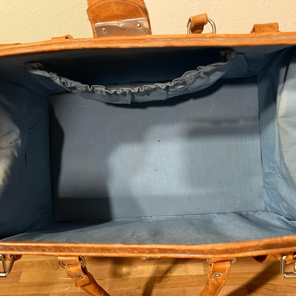 Vintage | Other | Vintage Argentina Leather Bag Weekender Travel ...